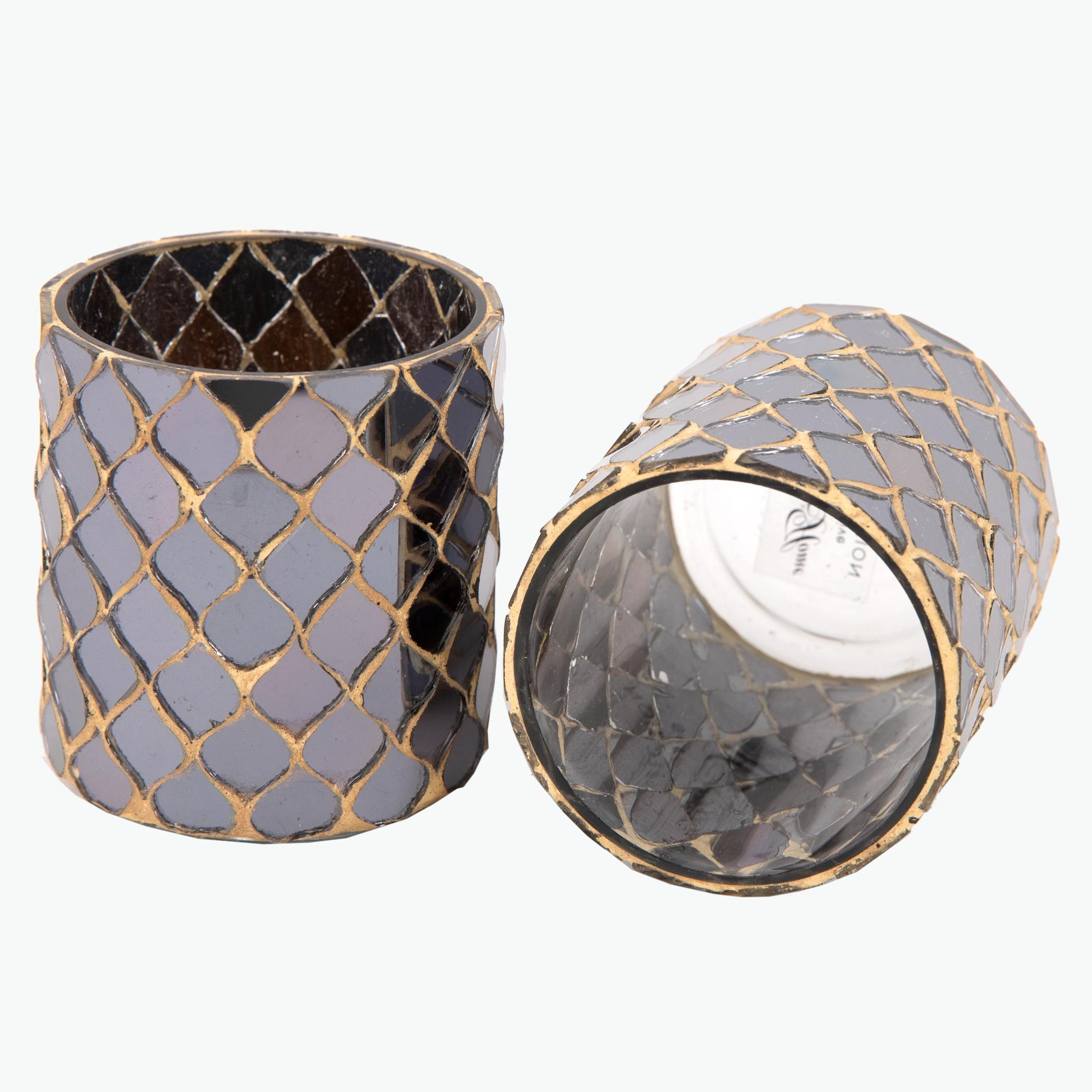 Mosaïque Noir telysholder 2 stk — Perfect Home